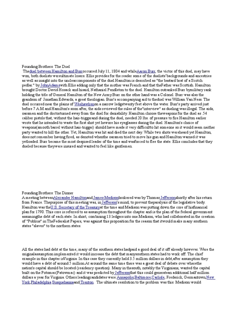 Founding Brothers | PDF | Thomas Jefferson | George Washington