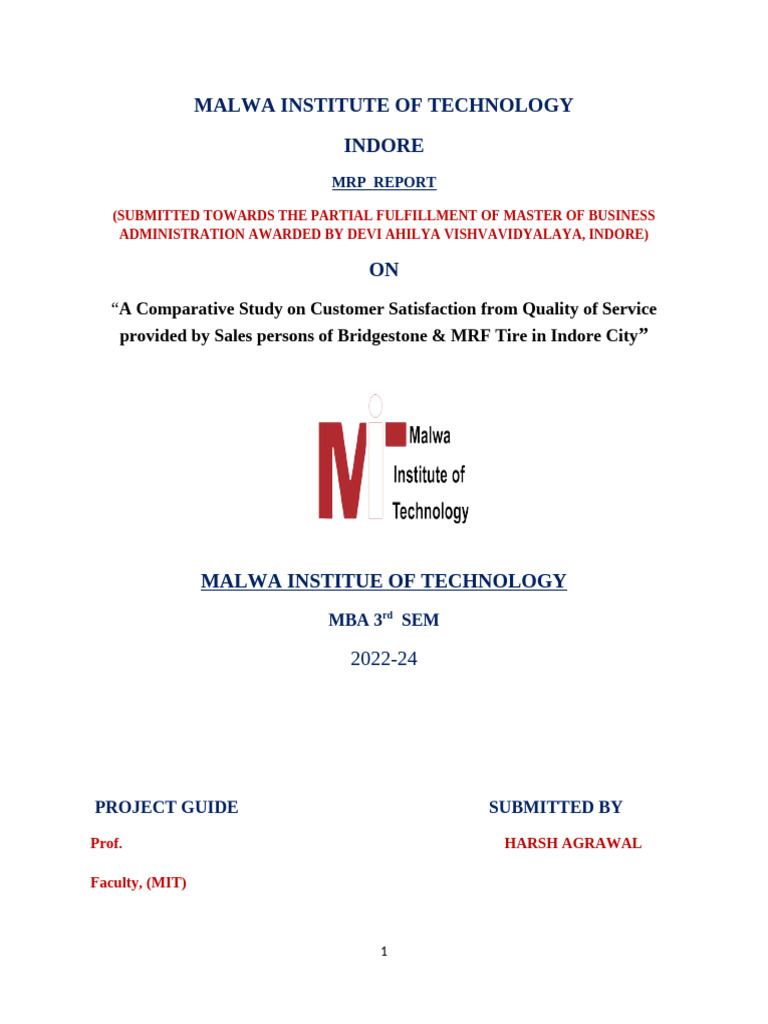 Shailesh Gadekar Old Full File of MRP | PDF | Sales | Customer Satisfaction