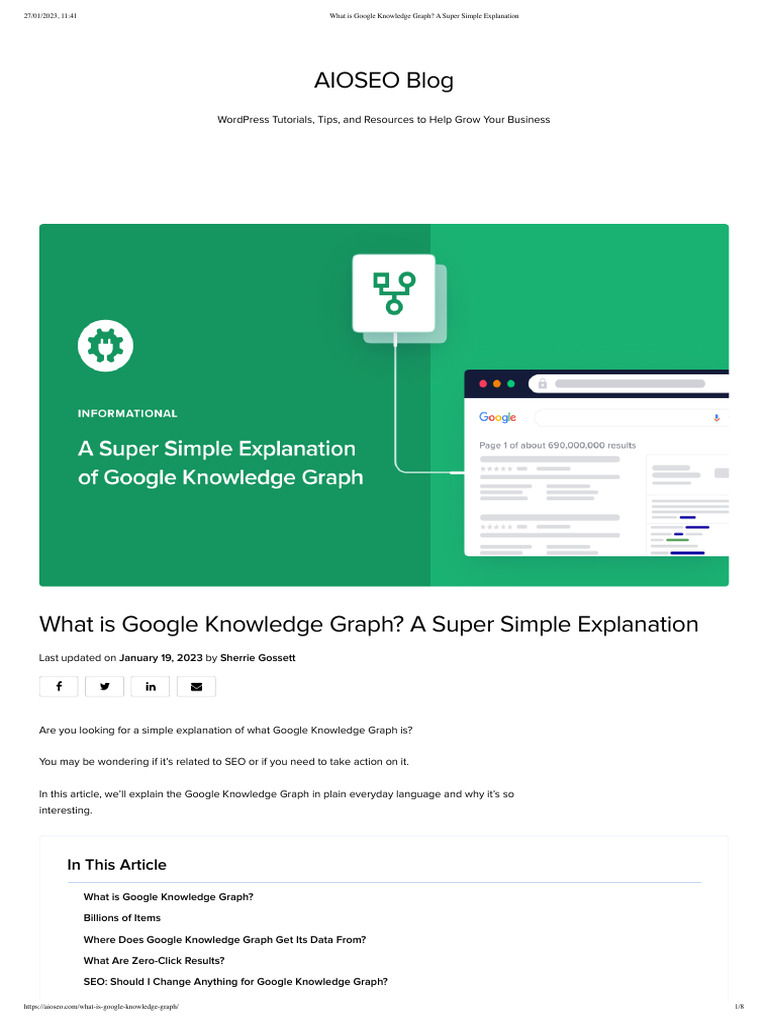 What Is Google Knowledge Graph - A Super Simple Explanation | PDF ...