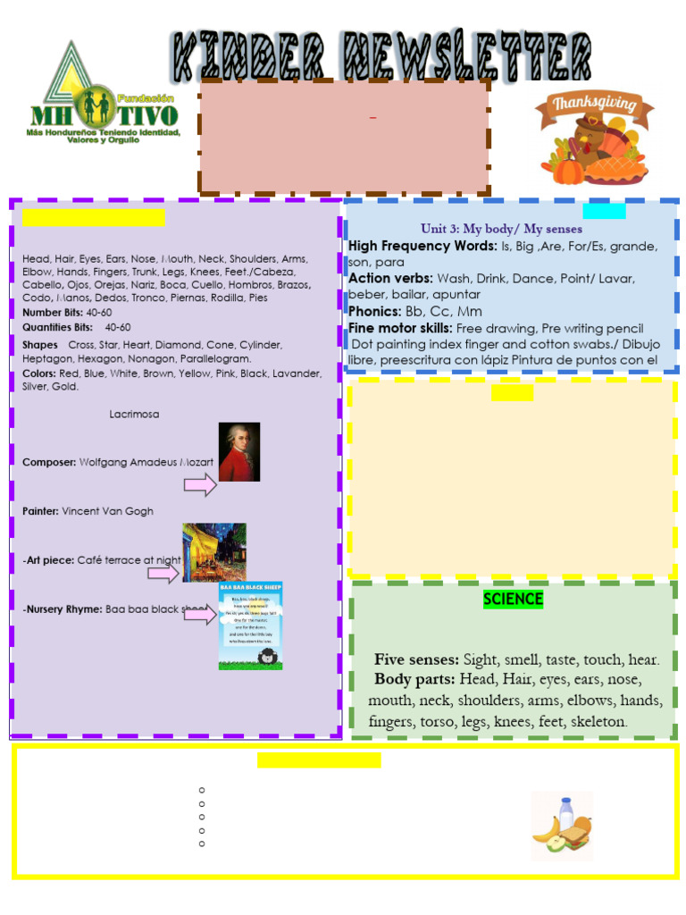 Newsletter Unit 3 KINDER 2024-2025 | PDF