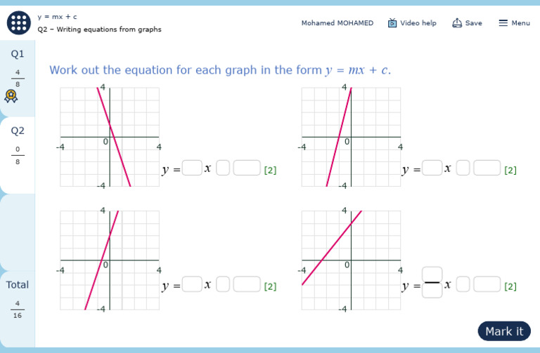 MATHS QUESTIONS Mymaths | PDF