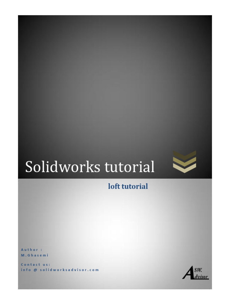 110 Solidworks Loft Tutorial | PDF | Menu (Computing) | Icon (Computing)