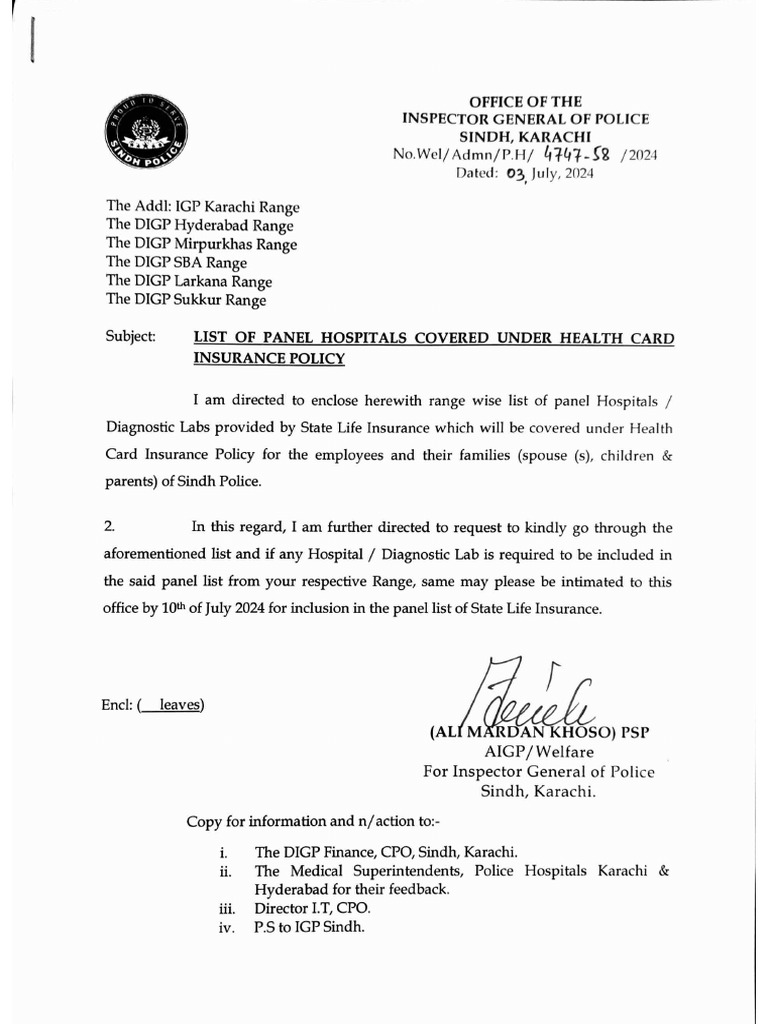 List of Panel Hospitals | PDF