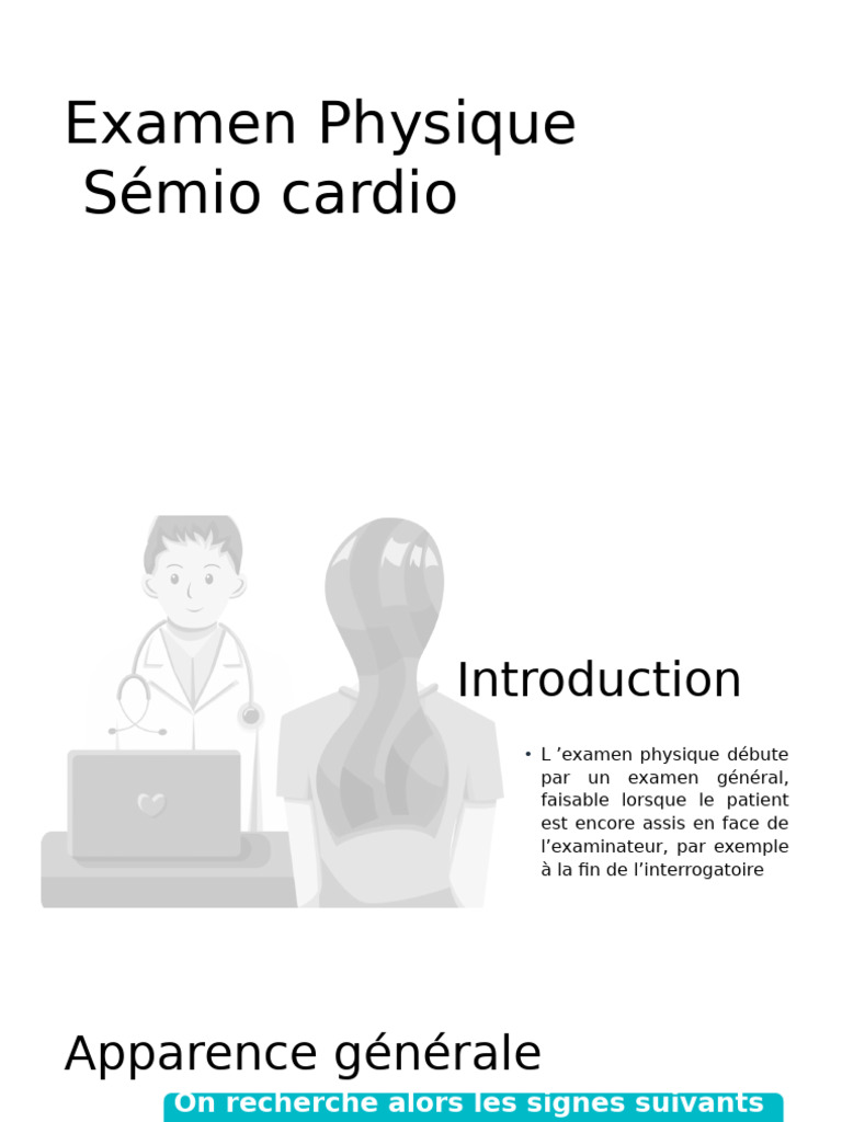 Examen physique-Semio cardio | PDF | Pouls | Cœur