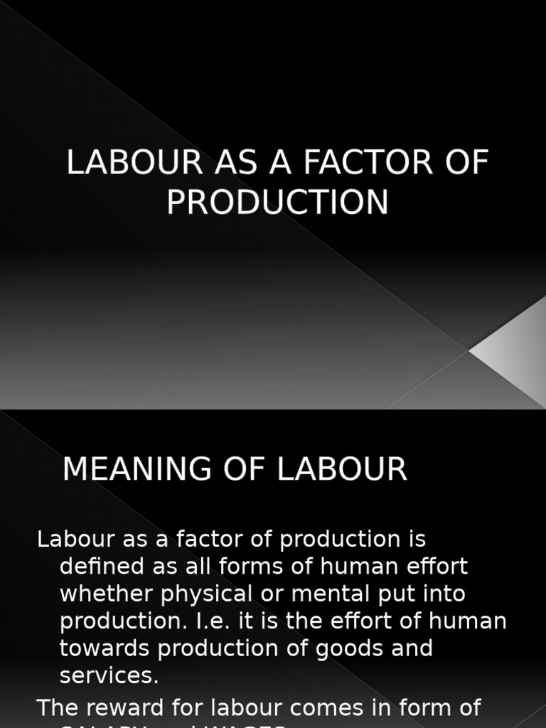 Characteristics and Types of Labour | PDF | Career & Growth