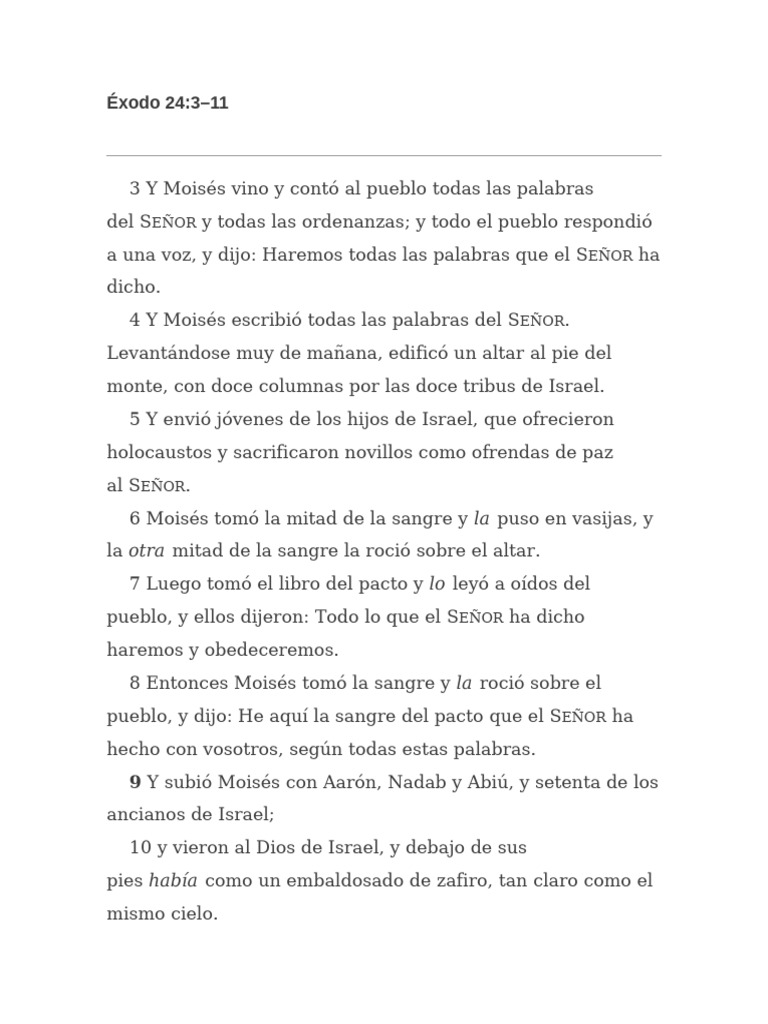 Éxodo 24 | PDF | Estudios de idiomas extranjeros | Religión y ...