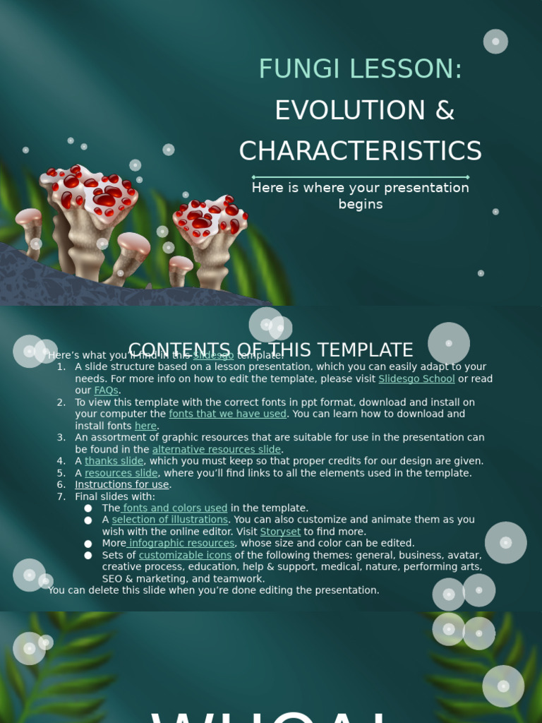 Fungi Lesson Evolution Characteristics | PDF | Planets | Planets In ...