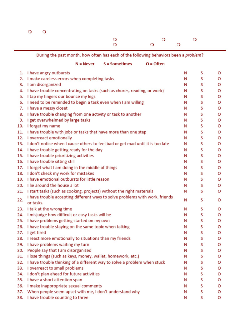 Microsoft Word - 100104 Behavior Rating | PDF | Behavioural Sciences ...
