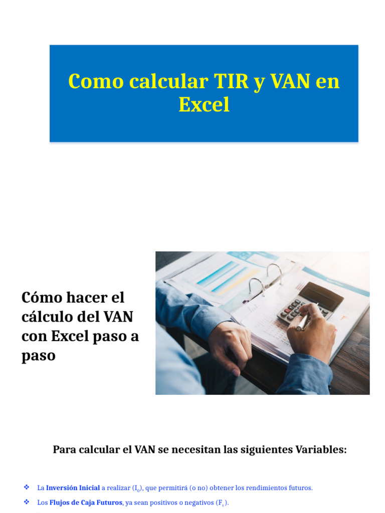 Calcular VAN y TIR en Excel | PDF | Tasa interna de retorno | Economias
