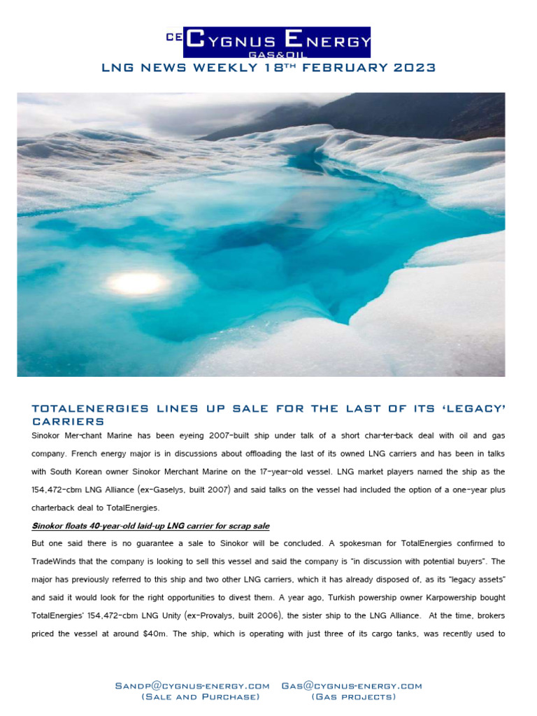 Cygnus Energy LNG News Weekly 18th Feb 2023 Compressed | PDF ...