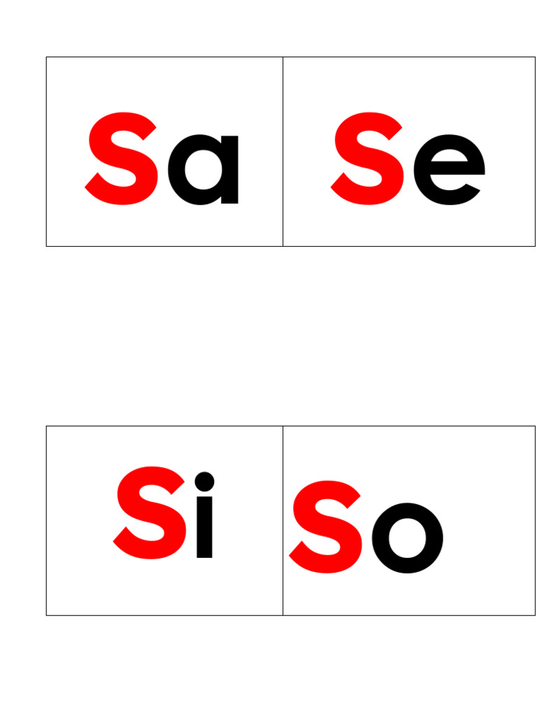 Sílabas para Imprimir | PDF