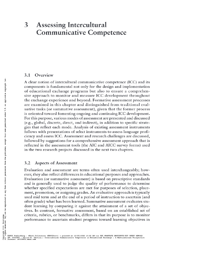 Intercultural Communicative Competence in Educational Exchange A Multinational Perspective ...