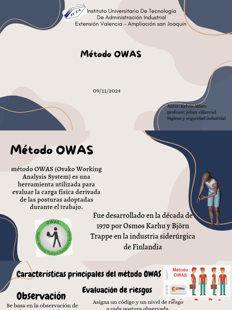 Método OWAS: Evaluación de Posturas Laborales | PDF
