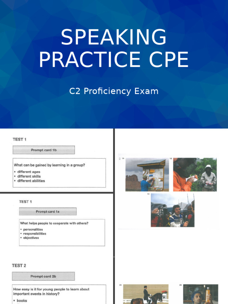 CPE - Speaking 'Practice | PDF
