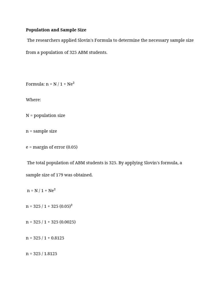 Sample and Population | PDF