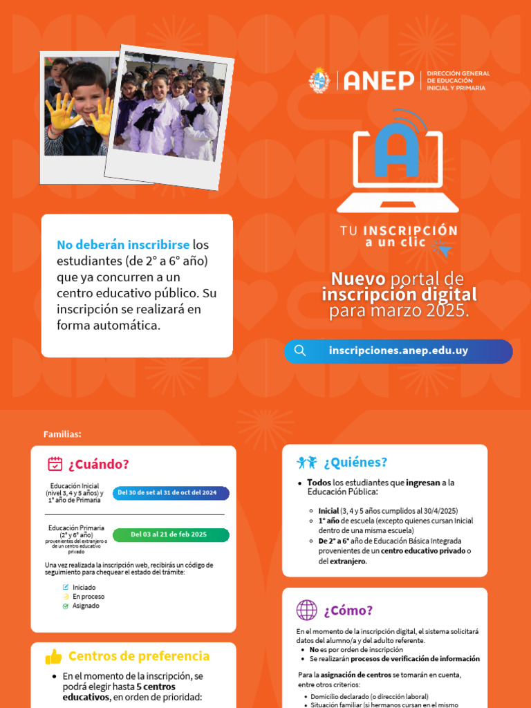 Inscripciones ANEP 2025: Fechas y Requisitos | PDF