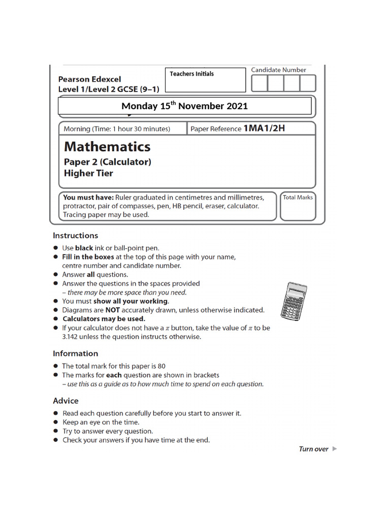 Mock Paper 2021 Calc 2 | PDF | Applied Mathematics