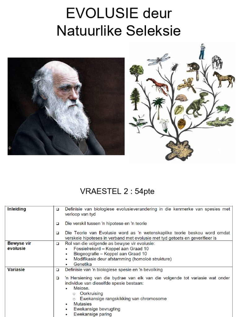 08a Evolusie Deur Natuurlike Seleksie | PDF