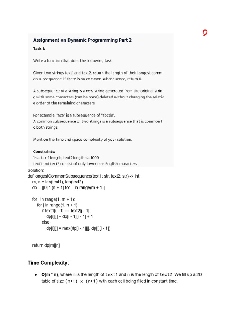 Dynamic programming 2 | PDF Dynamic programming 2 | PDF