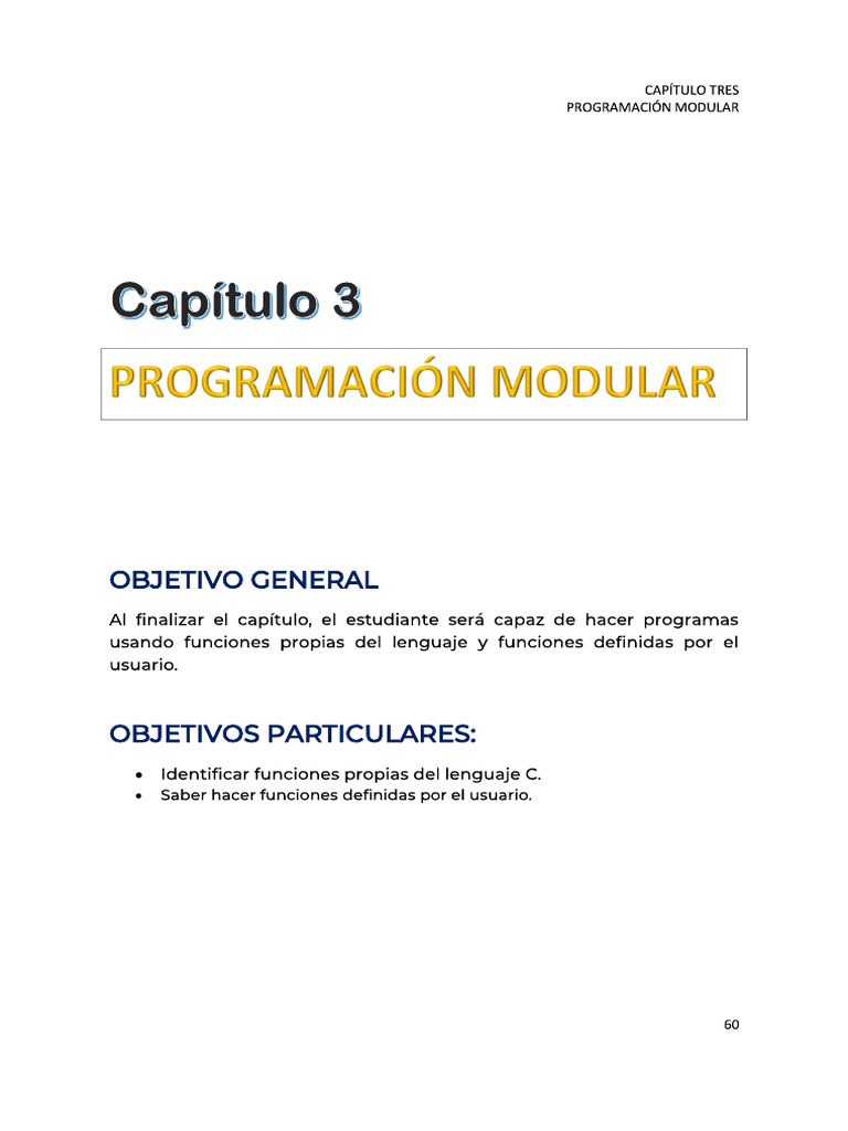 Lectura Cap 3 - Programacion en C | PDF