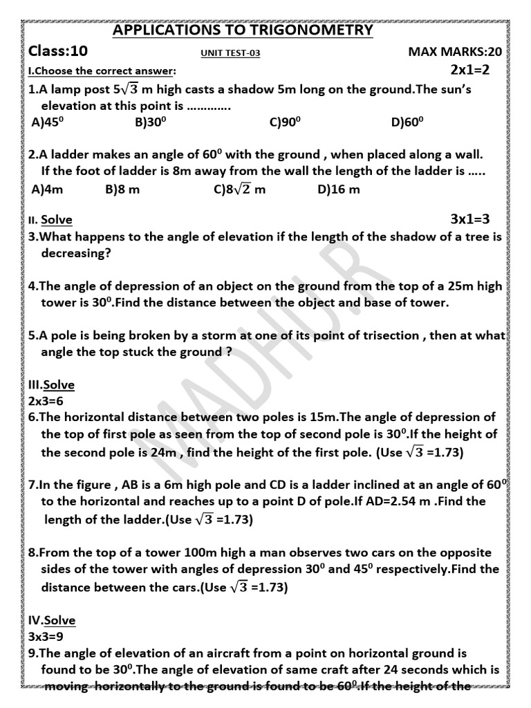 Trigonometry Applications in Geometry | PDF