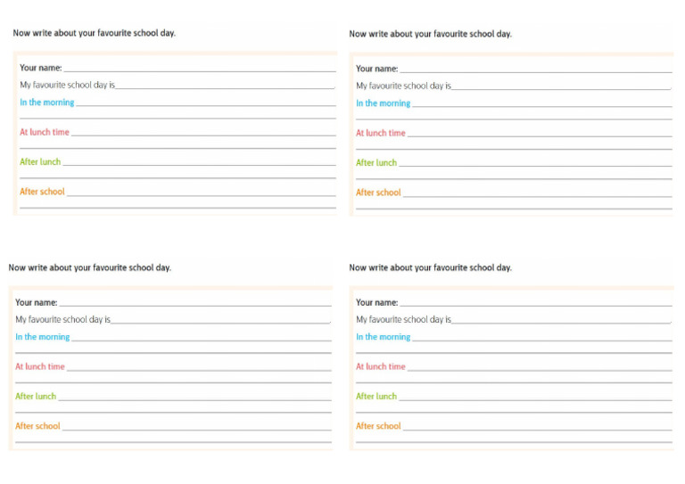 Writing About Your Daily Routine | PDF