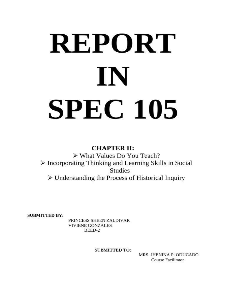 SPEC 105 Chapter 2 Zaldivar Gonzales AutoRecovered 1 | PDF | Critical Thinking | Thought