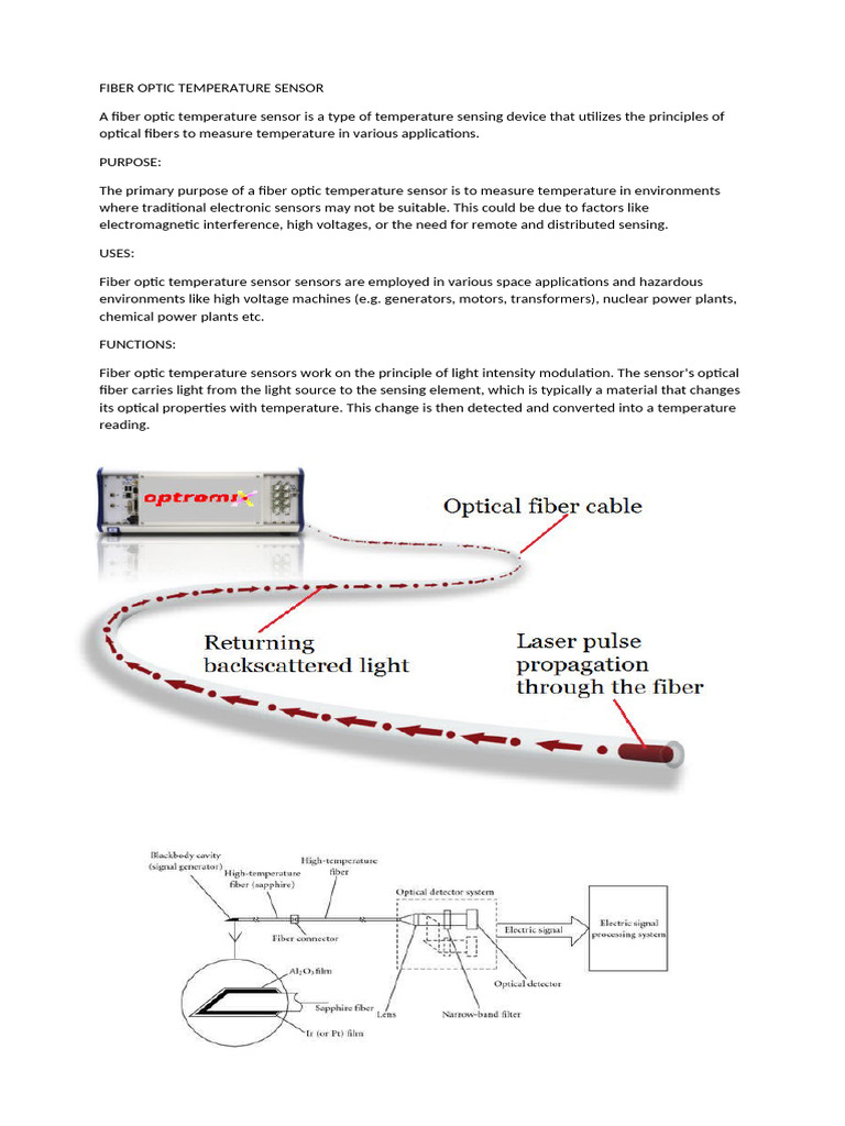 Fiber Optic Temperature Sensor | PDF