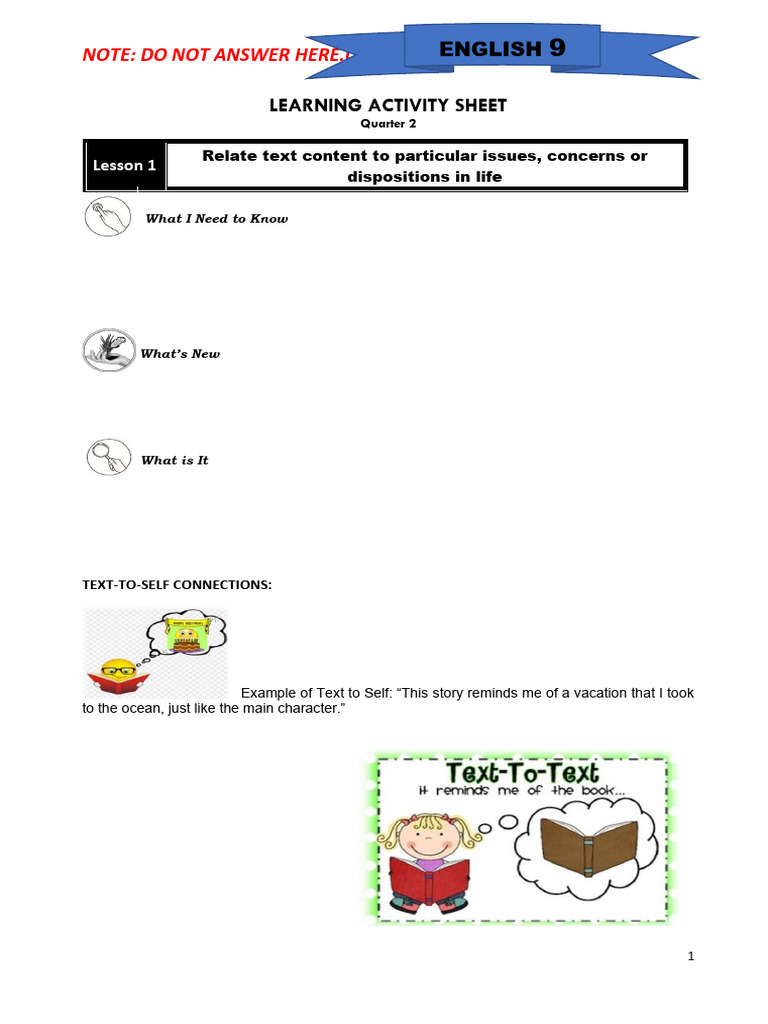 Quarter 2 - Lessons 1 - 4 LAS in English 9 | PDF | Knowledge | Learning