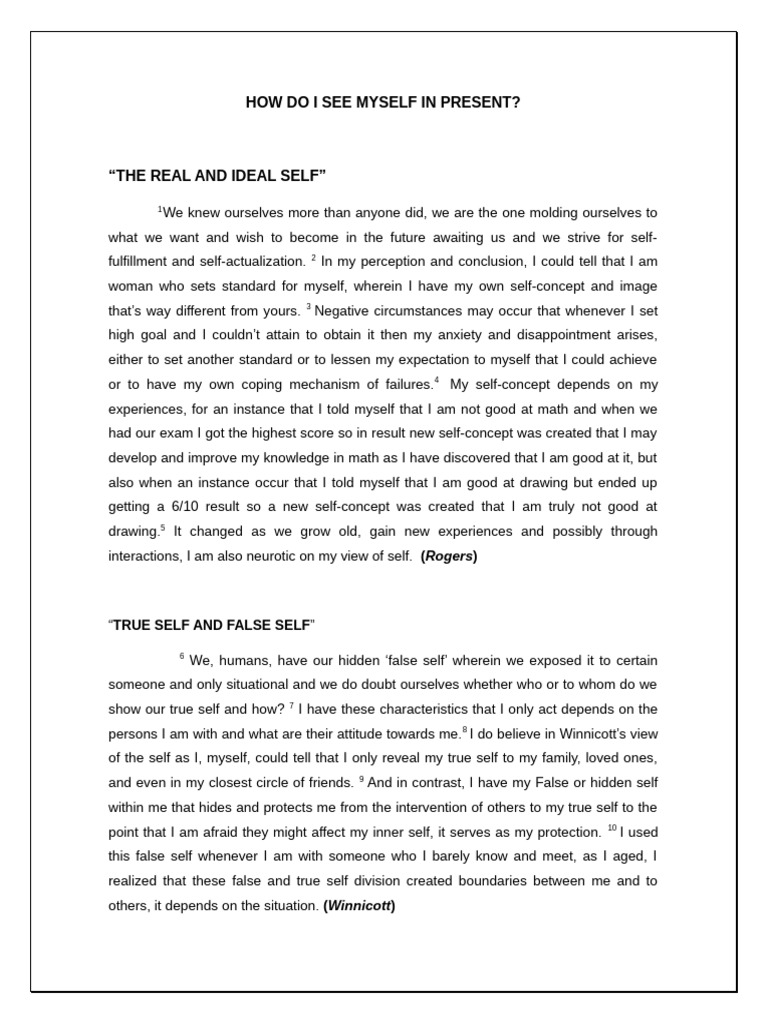 GEC-SELF | PDF | Self Concept | Behavioural Sciences