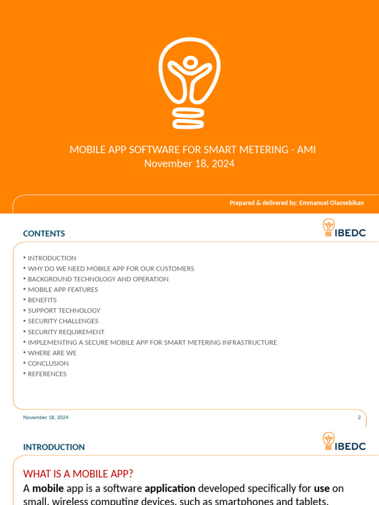 Mobile App Software For Smart Metering - AMI | PDF | Mobile App | Application Software