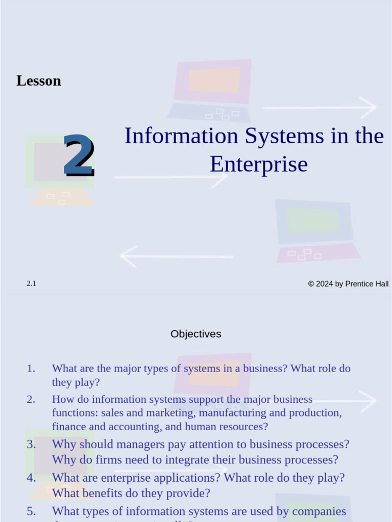 Lesson2 Information Systems in The Enterprise | PDF | Supply Chain ...