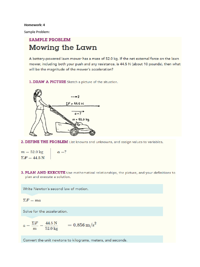 Sample Problem:: Homework: 4 | PDF