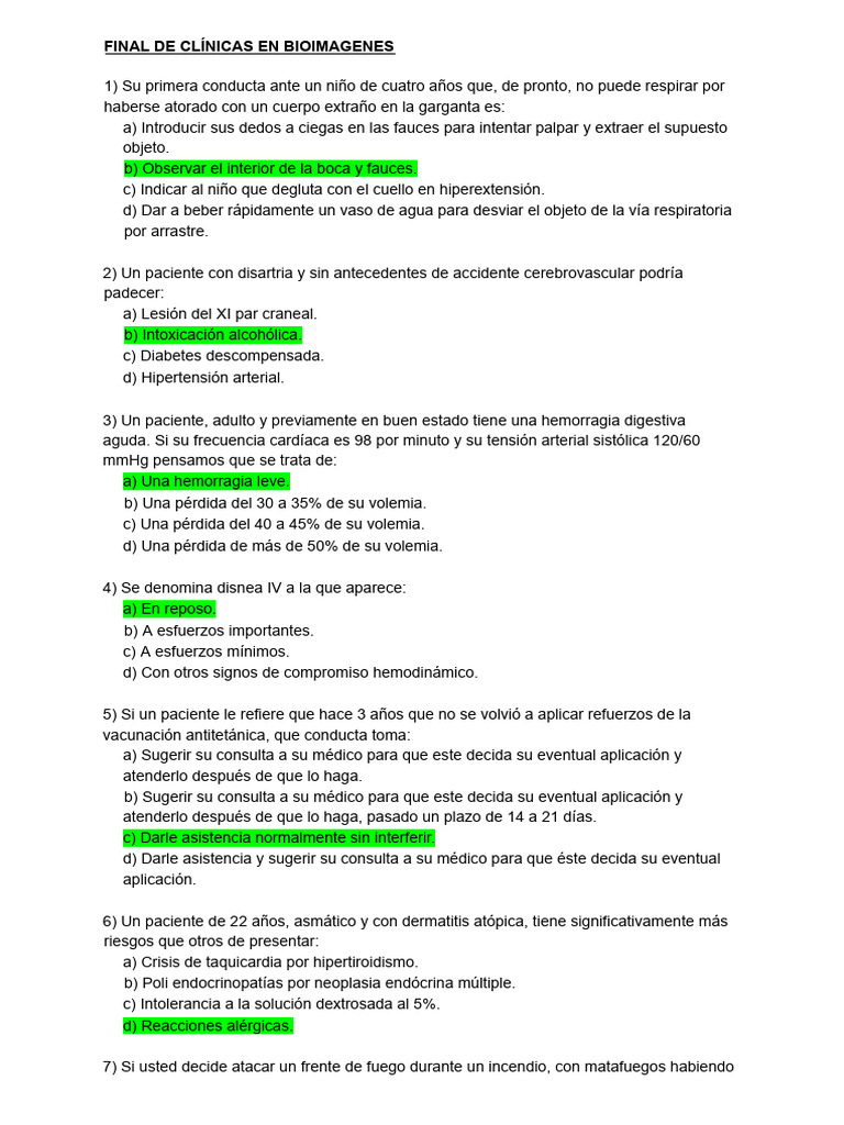 Final Resuelto Clinicas | PDF | Hipertensión | Reanimación cardiopulmonar