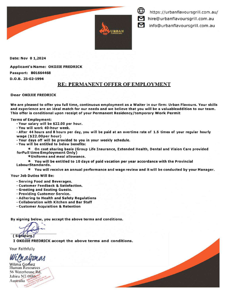 OKOJIE FREDRICK OFFER LETTER - Page-0001 | PDF