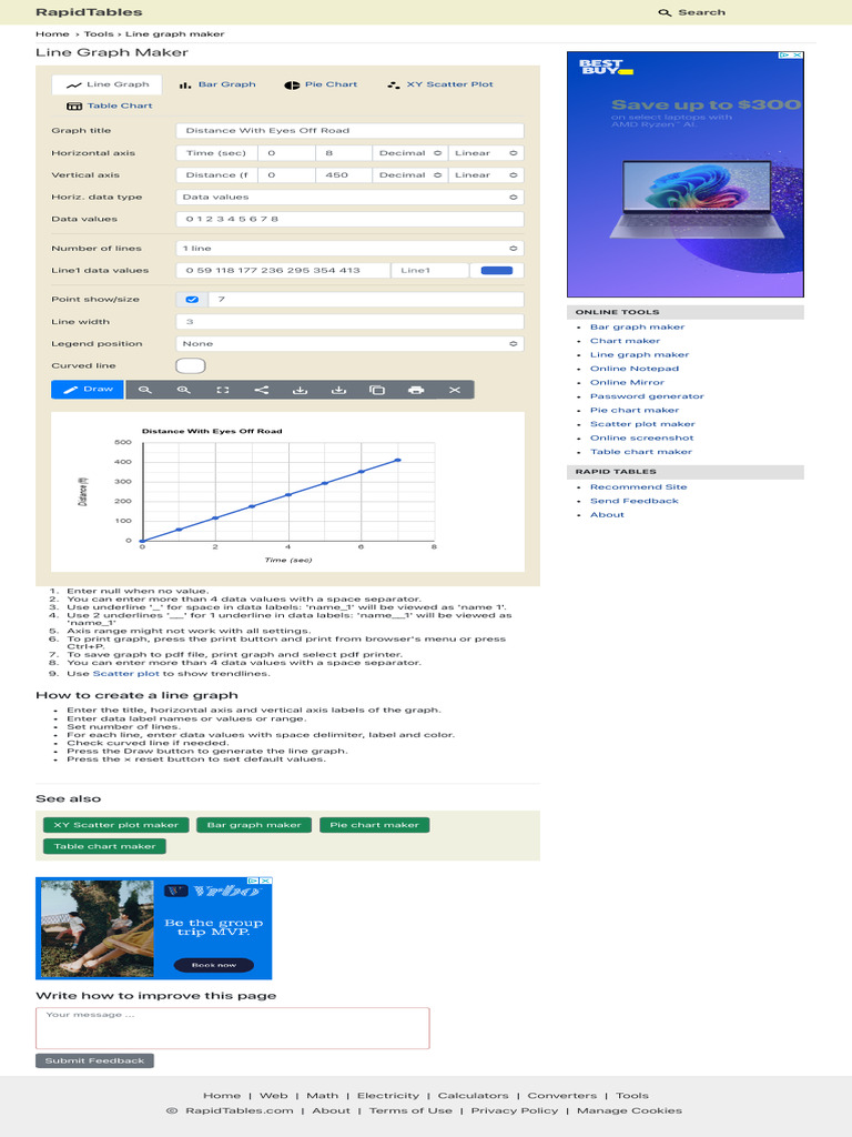 Line Graph Maker Create A Line Chart | PDF | Scatter Plot | Cartesian ...