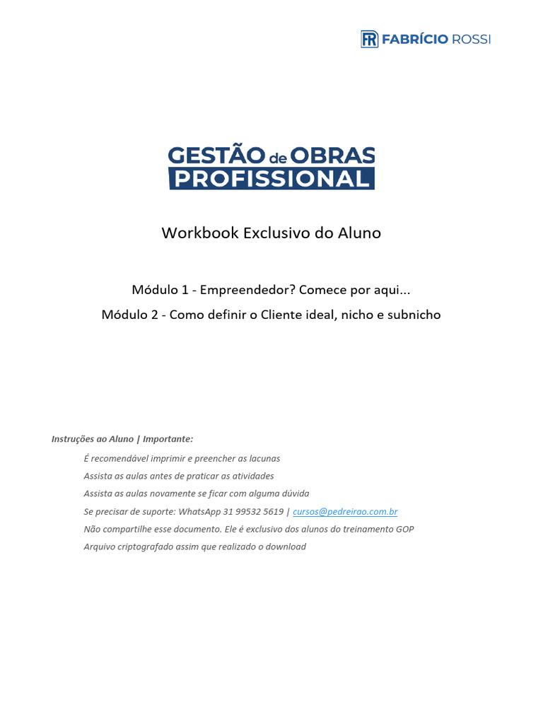 GOP - Workbook Mod 1 e 2 | PDF