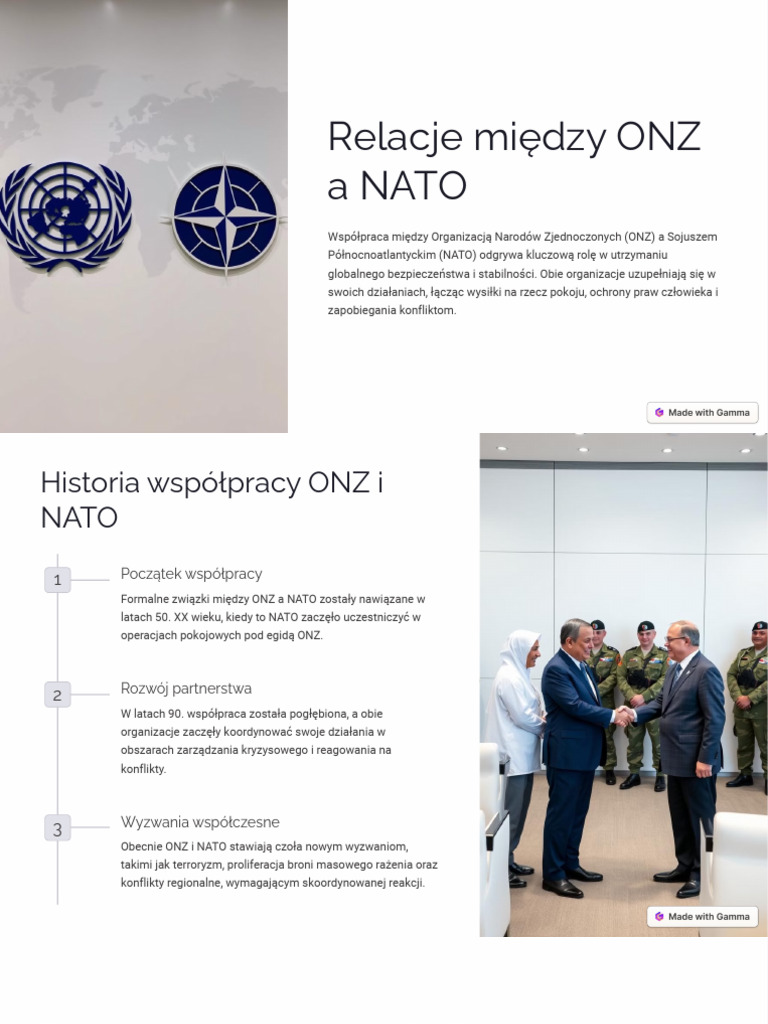 Relacje Miedzy ONZ A NATO | PDF