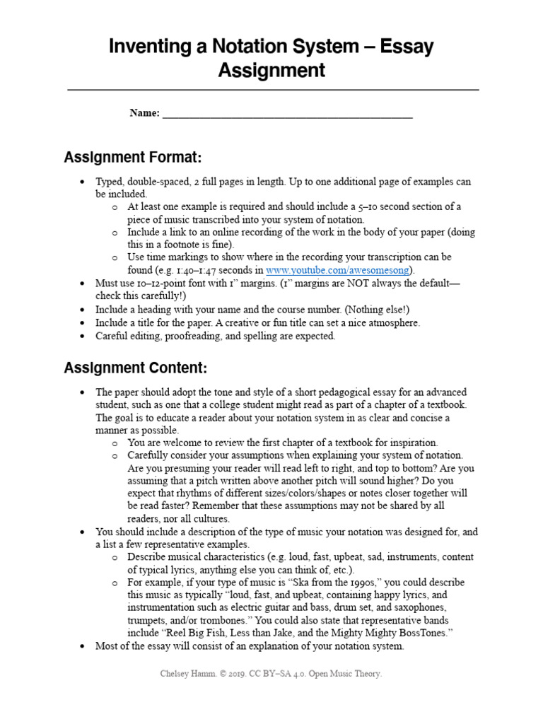 Unit 1 Essay - Apmt | PDF | Musical Notation | Proofreading
