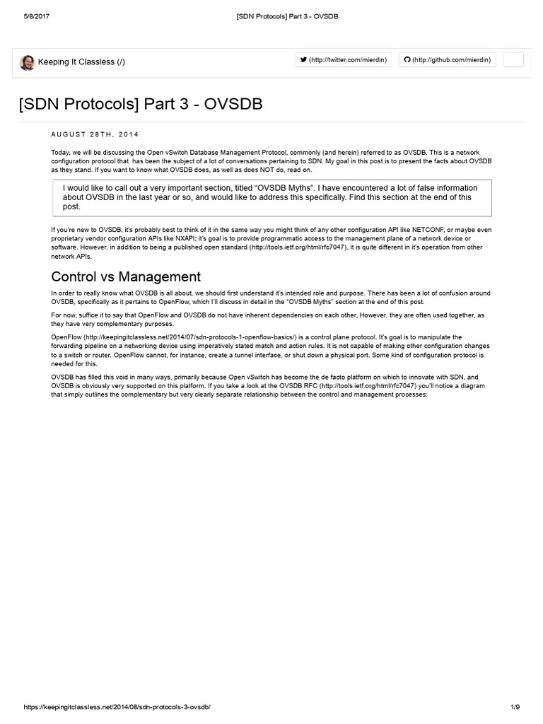 Sdn Protocols Part 3 Ovsdb Pdf Databases Sql 