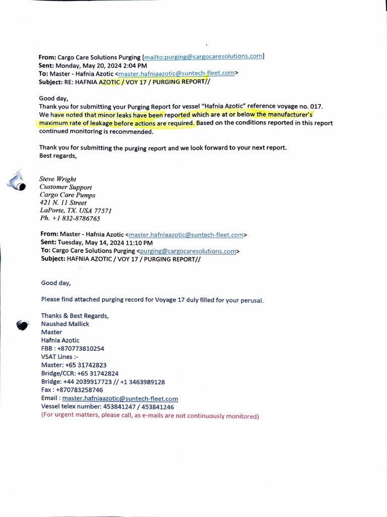 8.8 Framo Purging Record | PDF