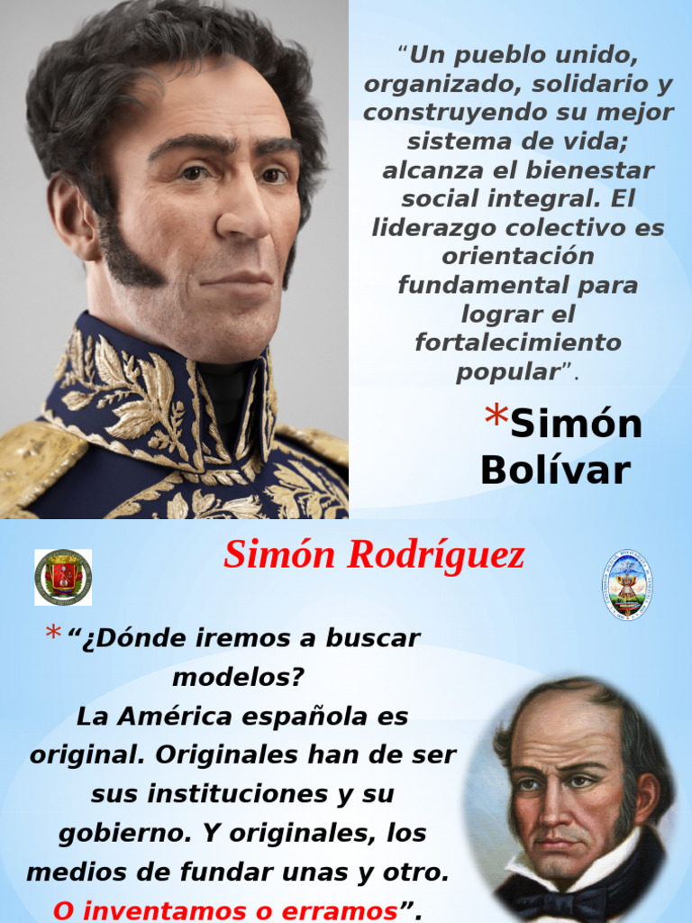 Influencia de Simón Rodríguez en Bolívar | PDF | Nación | Ciencias ...