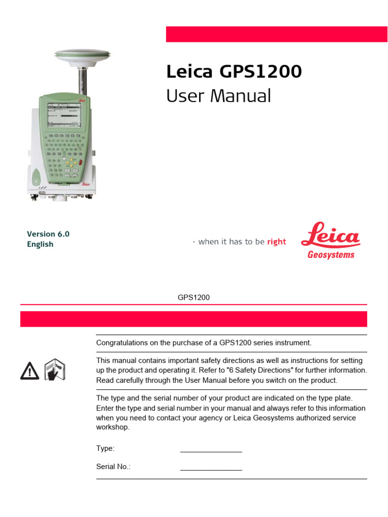 Leica GPS1200 User Manual Overview | PDF | Icon (Computing) | Software