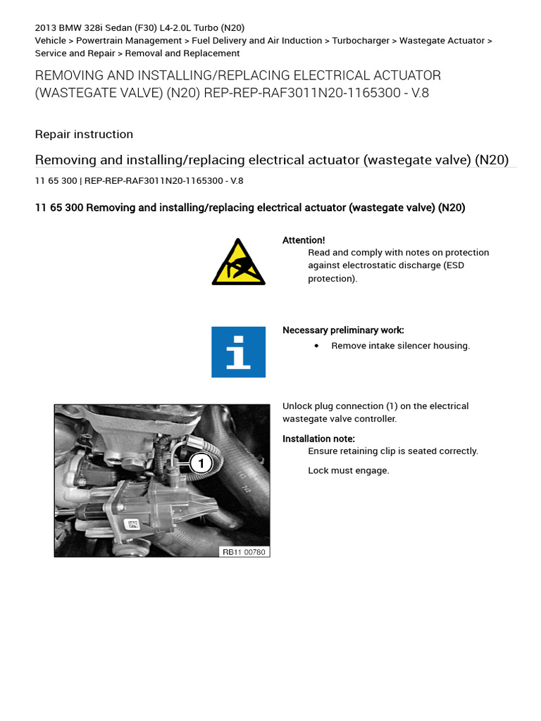 N20 Wastegate Actuator Replacement Guide Pdf Car Mechanical