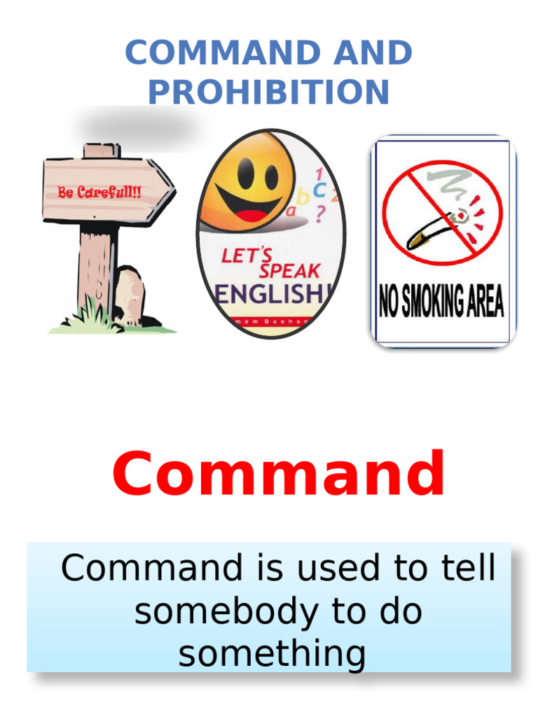 English - Command and Prohibition Grade 8 SMT 1 | PDF