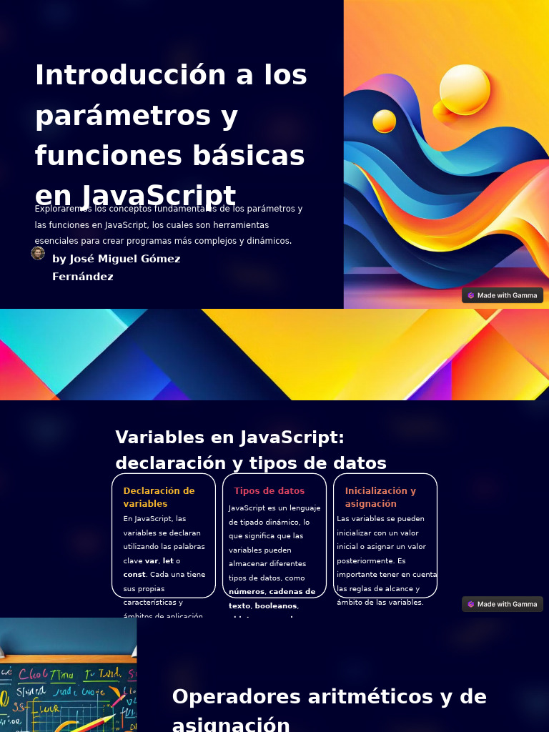 Introduccion A Los Parametros y Funciones Basicas en JavaScript | PDF | Variable (informática ...