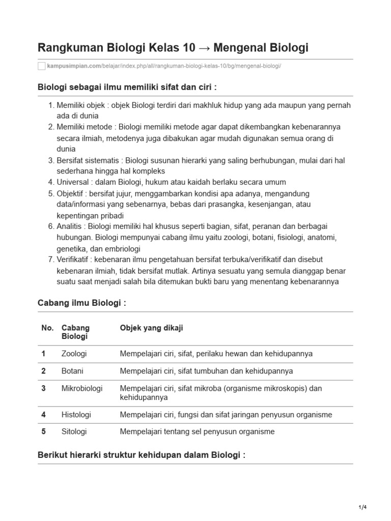 Mengenal Biologi | PDF