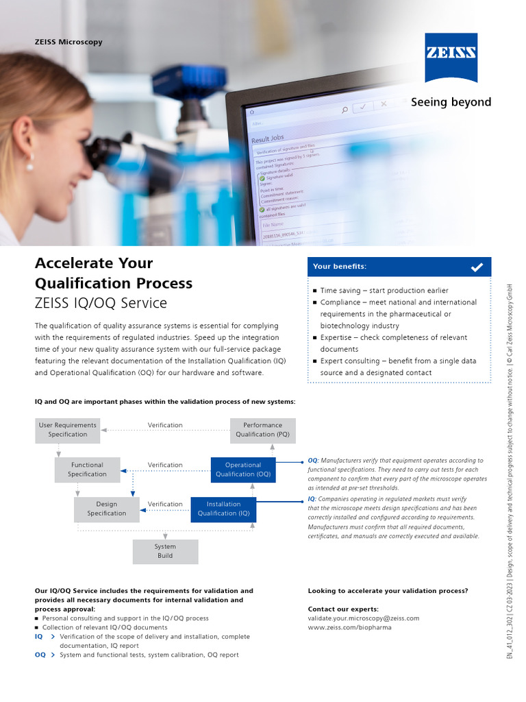 EN - Product Flyer - IQ OQ Service | PDF | Verification And Validation | Engineering