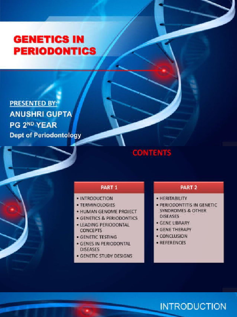 Role of Genetics in Periodontal Diseases 248672584 | PDF