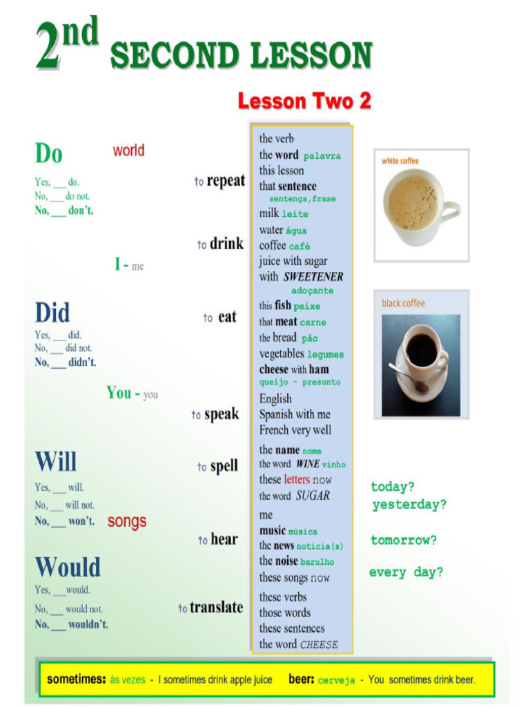 Second Lesson Part 1 | PDF